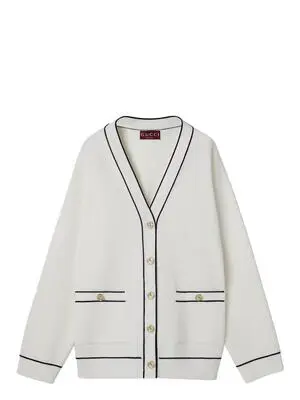Gucci Fine Wool Cardigan - White