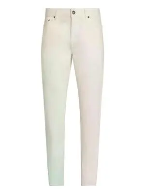 Zegna Stone-washed Slim Fit Jeans - White