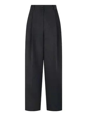 STUDIO TOMBOY Pintuck-detail Wide-leg Trousers - Grey