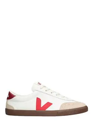 VEJA Veja Volley Low-Top Leather Trainers White/red