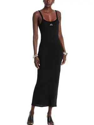 Alexander Wang Cami Scoop Midi Dress - Black