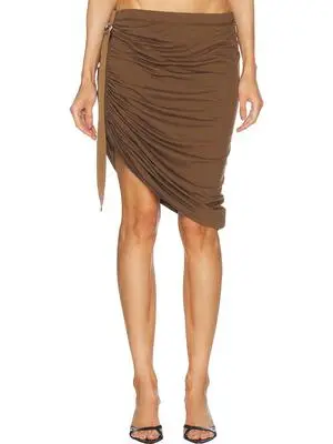 Helmut Lang Wind Mini Skirt - Cocoa