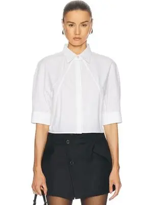 Helmut Lang Articulated Button Up Top - White