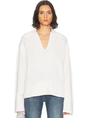 Jenni Kayne Cashmere Phoebe Polo Sweater - Ivory