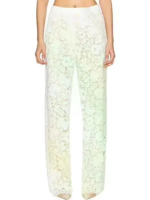 SANS FAFF Estelle Lace Pintuck Pant - White