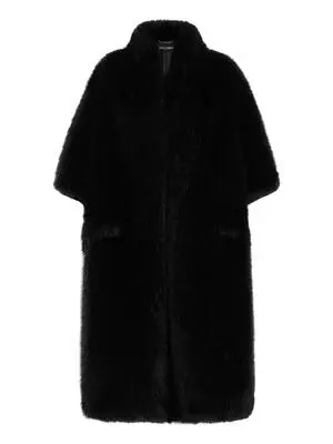 Dolce & Gabbana Faux Fur Coat - Black