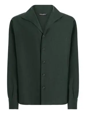 Dolce & Gabbana Long-sleeved Linen Shirt - Green