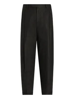 Dolce & Gabbana Linen Fabric Trousers - Black