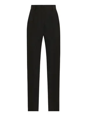 Dolce & Gabbana Tailored Woolen Tuxedo Trousers - Black