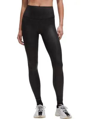Lululemon Wunder Train High-Rise 28" Leggings Matte Shine Black