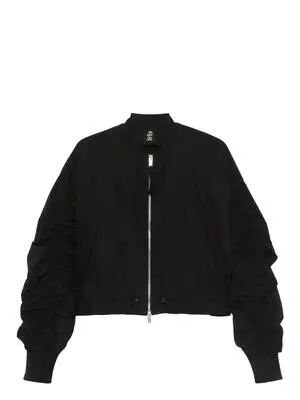 THOM KROM Ruched Bomber Jacket - Black