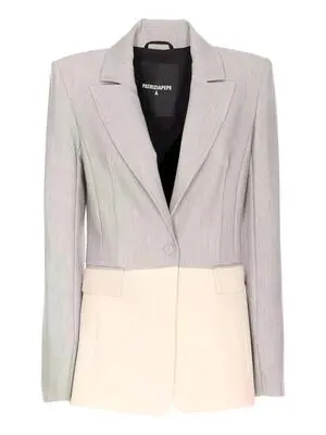 Patrizia Pepe Colour-block Blazer - Grey