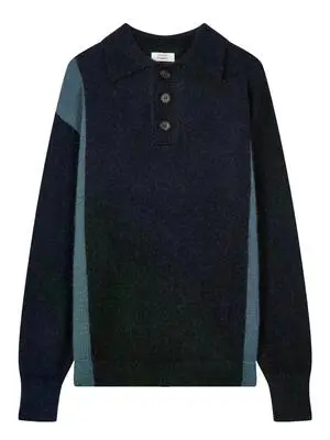 STUDIO TOMBOY Fine-knit Polo Shirt - Blue