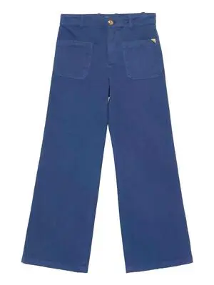 Chloé Cotton Cropped Trousers - Blue