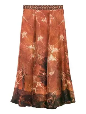 PIERRE-LOUIS MASCIA Aloe Straight Skirt - Brown