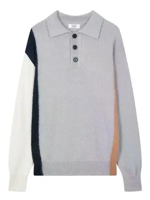 STUDIO TOMBOY Fine-knit Polo Shirt - Grey