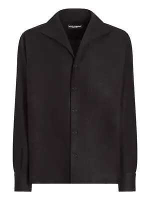 Dolce & Gabbana Shawl-collar Shirt - Black