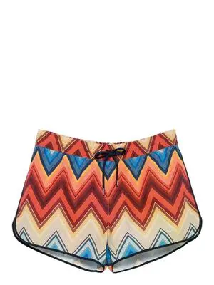 Missoni Zigzag-print Swim Shorts - Orange