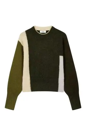 STUDIO TOMBOY Colour-block Sweater - Green