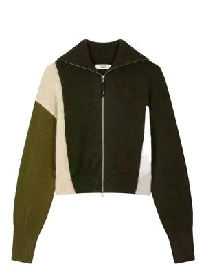 STUDIO TOMBOY Colour-block Cardigan - Green