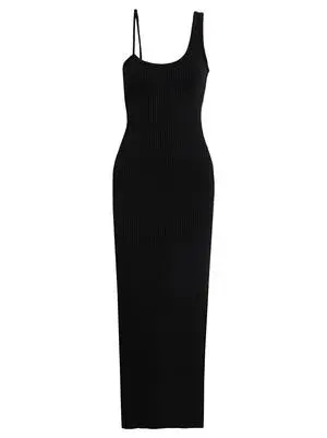 Bec & Bridge Anastasia Ribbed-knit Maxi Dress - Black