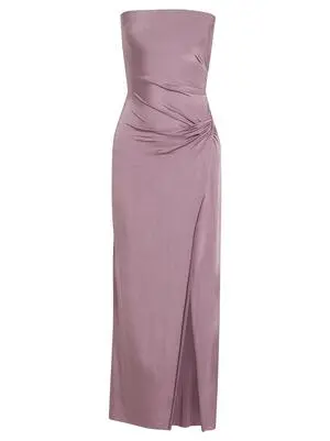 Bec & Bridge Petra Strapless Draped Satin-jersey Maxi Dress - Lilac