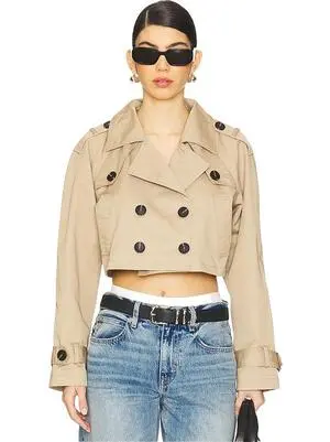 MORE TO COME Marja Cropped Trench - Beige