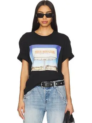 True Religion Short Sleeve Billboard Tee - Jet Black