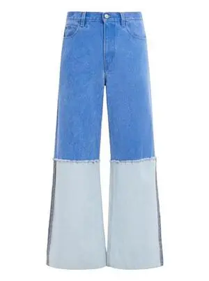 Marni Contrast Denim Trousers - Cobalt Blue