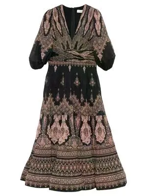 Zimmermann Pleated Midi Dress - Black