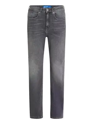 Karl Lagerfeld High-rise Straight-leg Jeans - Grey