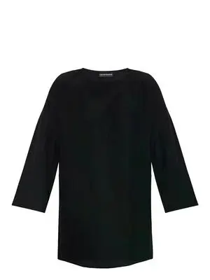 Emporio Armani Cady Blouse - Black