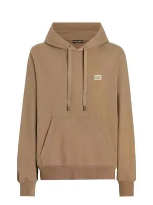 Dolce & Gabbana Logo-plaque Hoodie - Brown