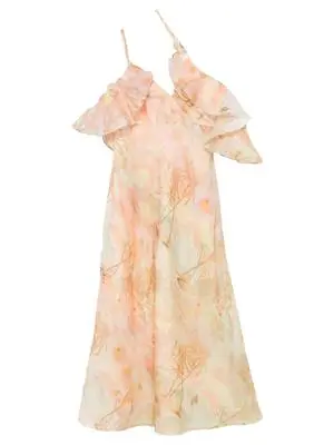 Zimmermann Illuminate Midi Dress - Orange