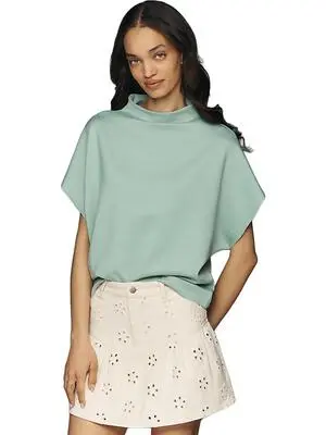 Anthropologie By Anthropologie Mock-Neck Batwing Top Sky