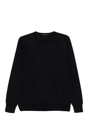 Tagliatore Crew Neck Sweater - Black