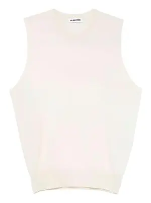 JIL SANDER Knitted Tank Top - Neutrals