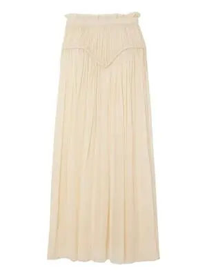 Isabel Marant Étoile Rolande Gathered Maxi Skirt Beige