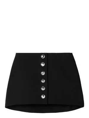 Khaite Jaxon Cady Mini Skirt - Black