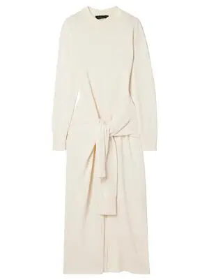 Proenza Schouler Luca Tie-detailed Maxi Dress - Off-white