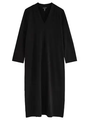 Eileen Fisher Stretch-jersey Midi Dress - Black