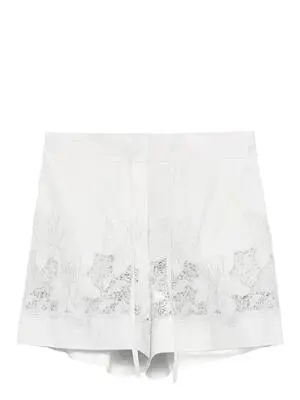 P.a.r.o.s.h Floral-embroidered Shorts - Grey