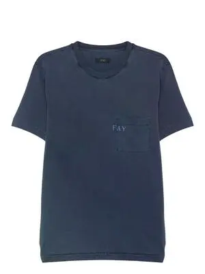 FAY Logo-print T-shirt - Blue