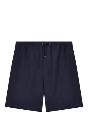 Giorgio Armani Linen Canvas Bermuda Shorts - Blue