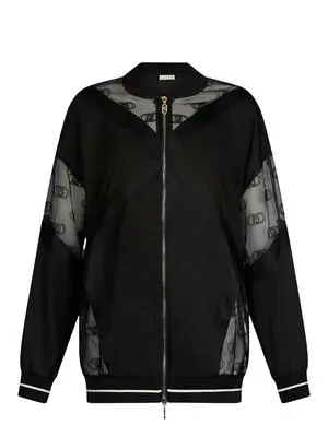 Liu Jo Monogram Bomber Jacket - Black