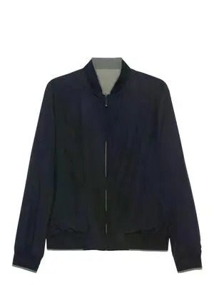 Canali Reversible Bomber Jacket - Blue