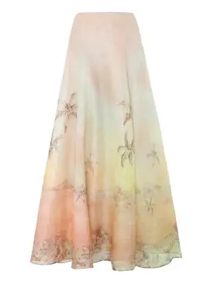 Zimmermann Illuminate Maxi Skirt - Pink