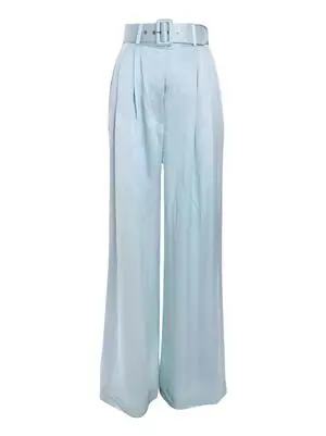 Zimmermann Pleated Silk Trousers - Blue