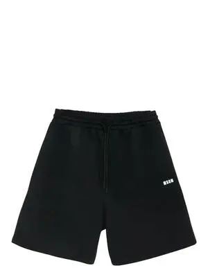 MSGM Logo-print Track Shorts - Black