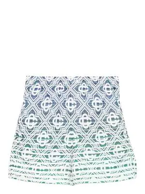 Casablanca Monogram-gradient Towelling Shorts - Neutrals
